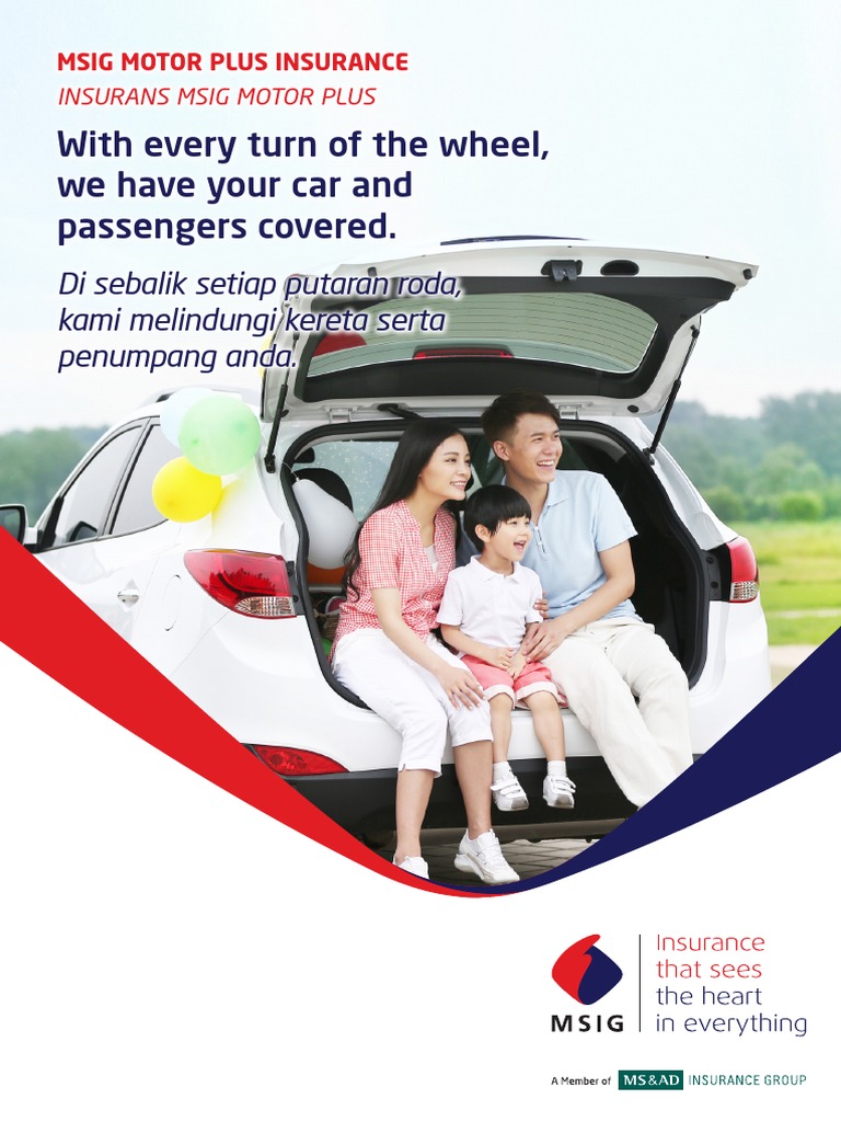 MSIG Motor Plus Insurance Brochure | PDF | Vehicle Insurance | Insurance
