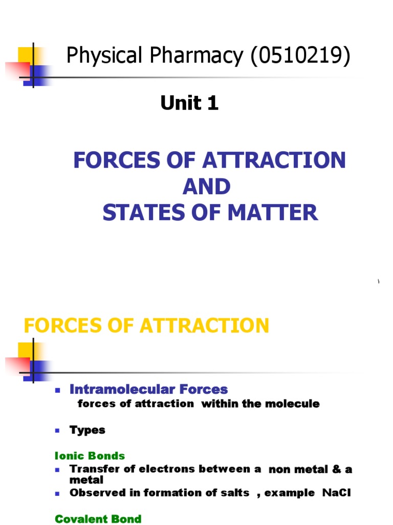 Unit 1 State of Matter | PDF | Intermolecular Force | Differential ...