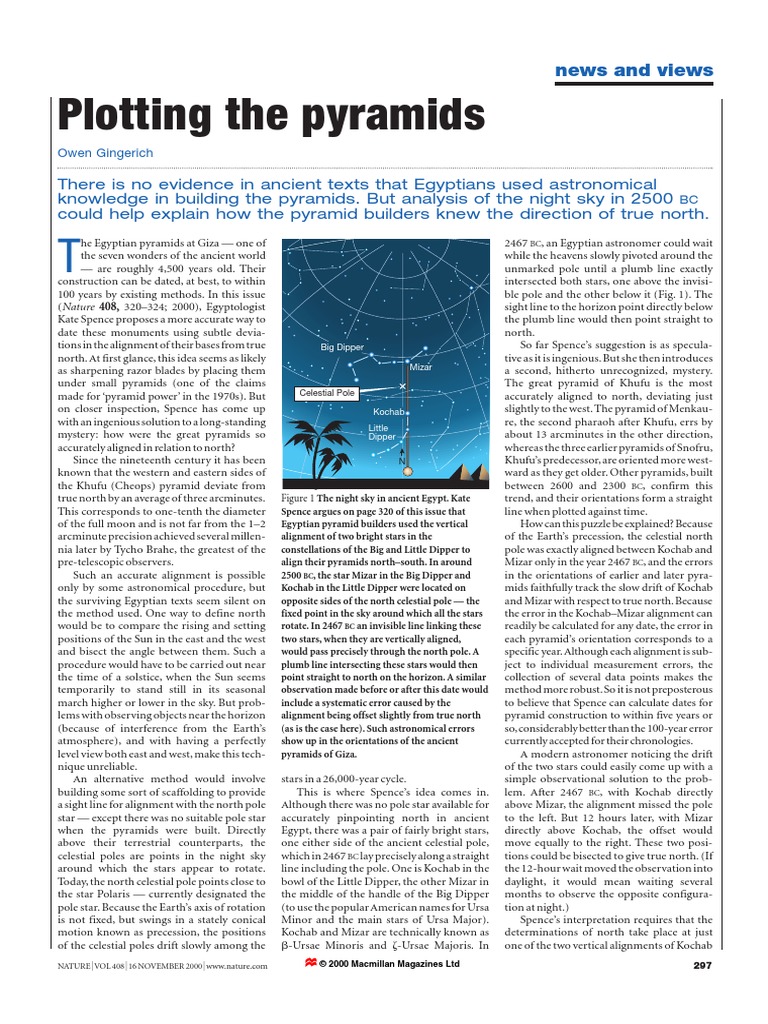 Nature Pyramids Article | PDF | Egyptian Pyramids | Astronomy