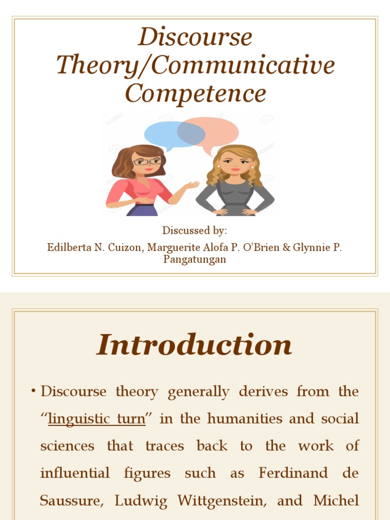 Discourse Theory/Communicative Competence | PDF | Second Language Acquisition | Second Language