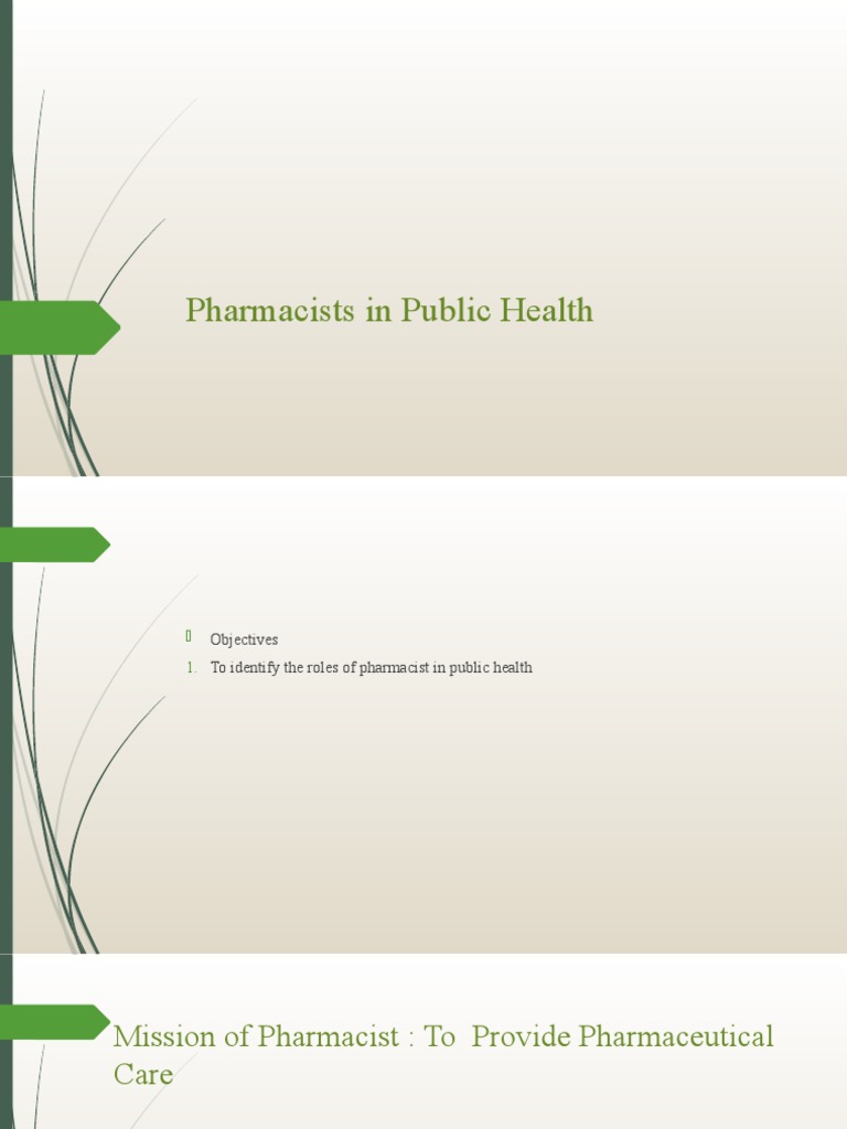 6 Pharmacists in Public Health | PDF | Pharmacy | Preventive Healthcare