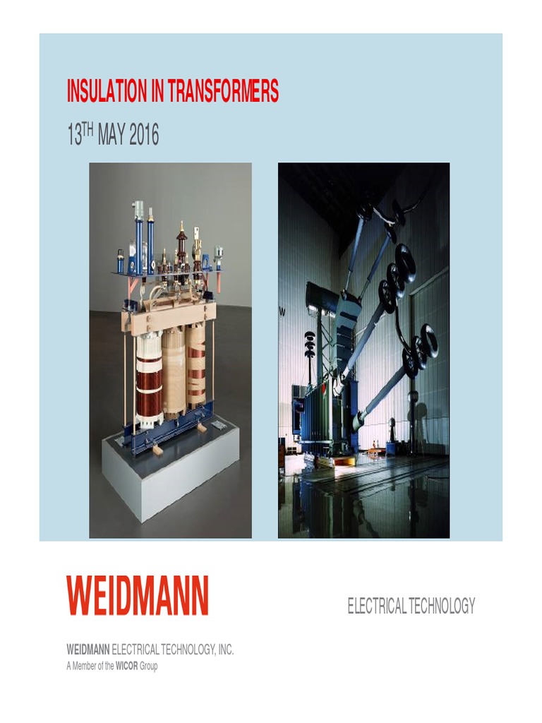 Weidmann Paper Presentation | PDF | Insulator (Electricity) | Transformer