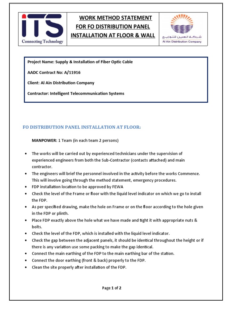 FO Panel Installation Guide | PDF | Manufactured Goods | Building ...