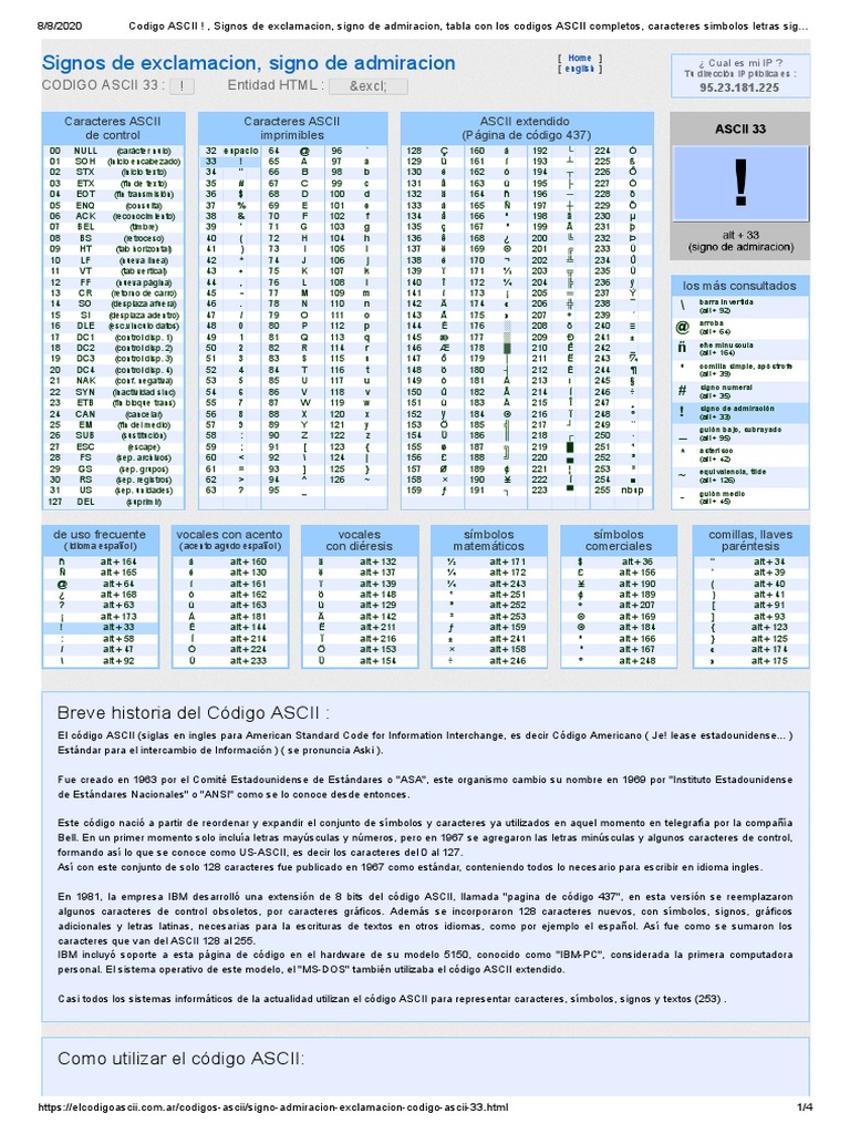 Codigo ASCII PDF | PDF | Grafemas | Semiótica
