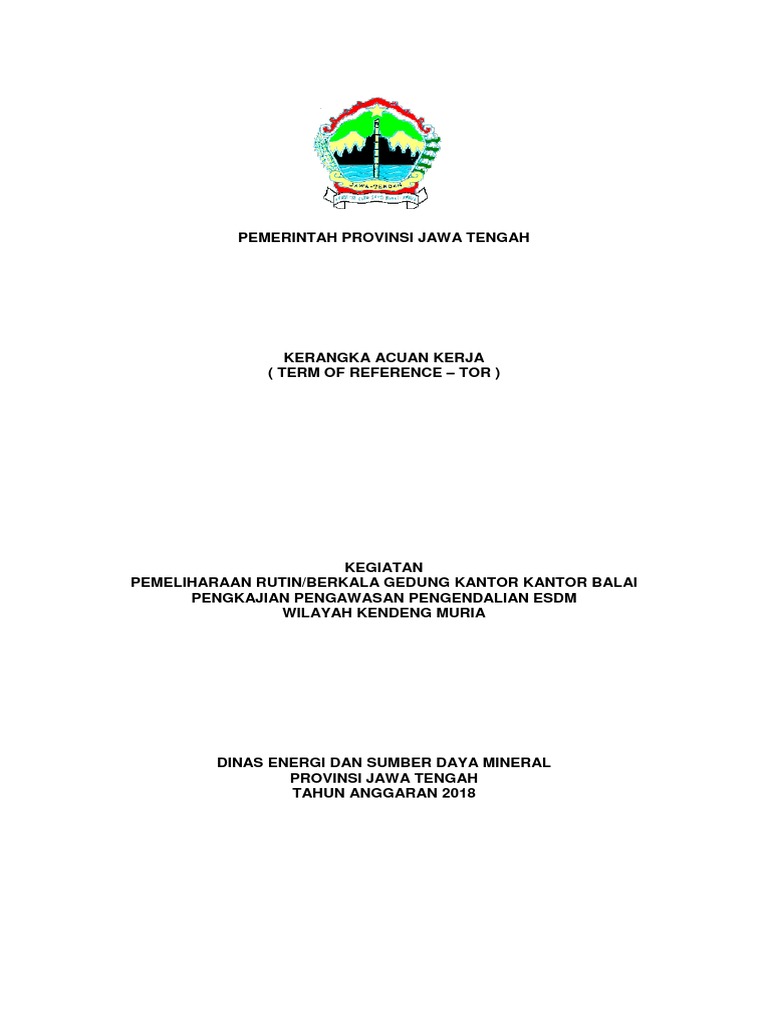 KAK Pemeliharaan Gedung Kantor 2018 PDF | PDF