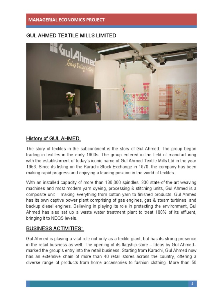 Gul Ahmed Textile Mills Limited | PDF | Textile Manufacturing | Textiles
