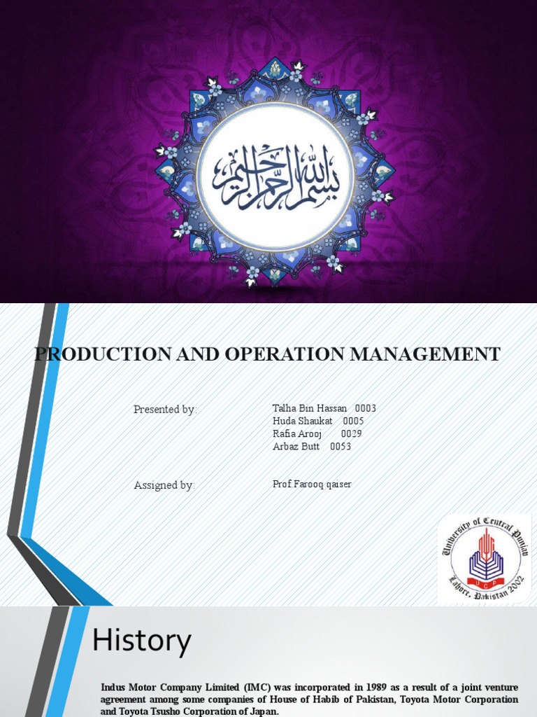 Toyota Production Scheduling and Operations Management | PDF | Toyota ...