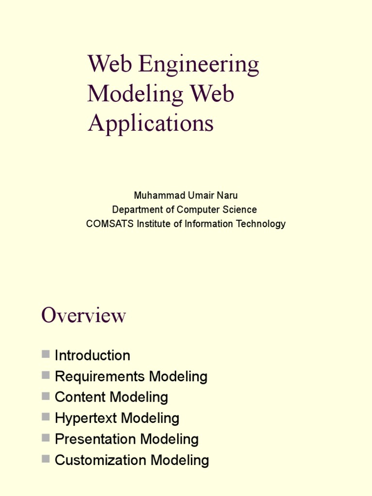 Web Engineering Modeling Web Applications Pdf Use Case Object Computer Science