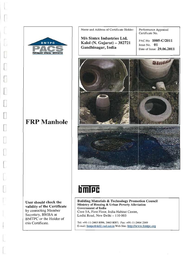 20 FRP Manhole | PDF