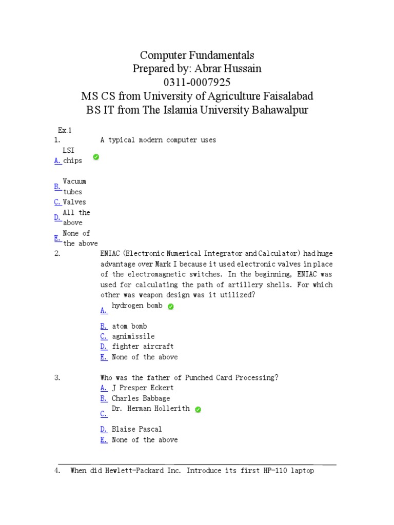 Computer Fundamentals PDF | PDF | Computer Data Storage | Random Access Memory