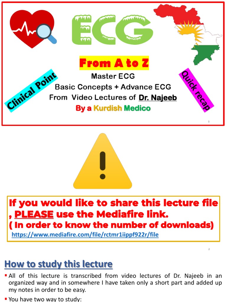 ECG-Dr - Najeeb-By Kurdish Medico PDF | PDF | Electrocardiography ...
