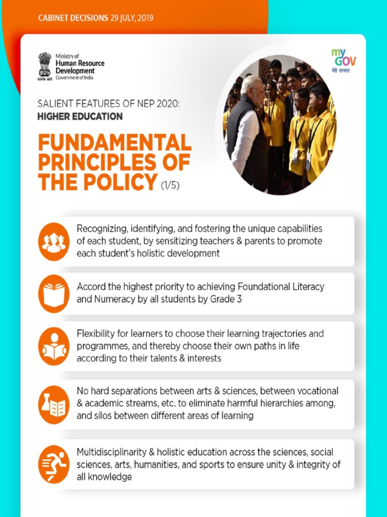Salient Features of NEP2020 Mygov | PDF