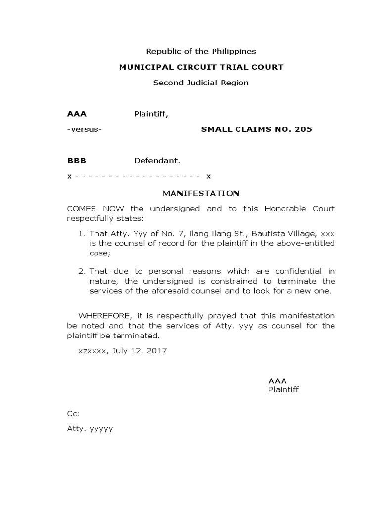 Municipal Circuit Trial Court: Republic of The Philippines | PDF