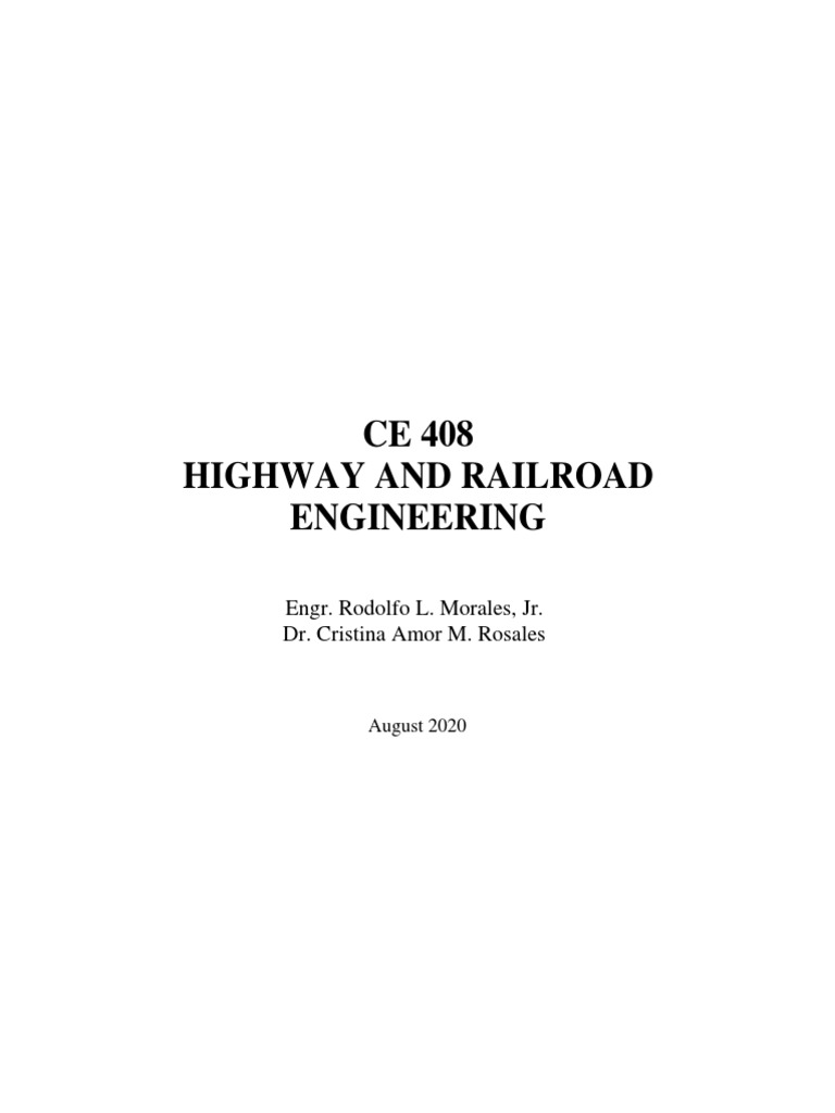 Highway and Railroad Engineering Course | PDF | Road | Transport