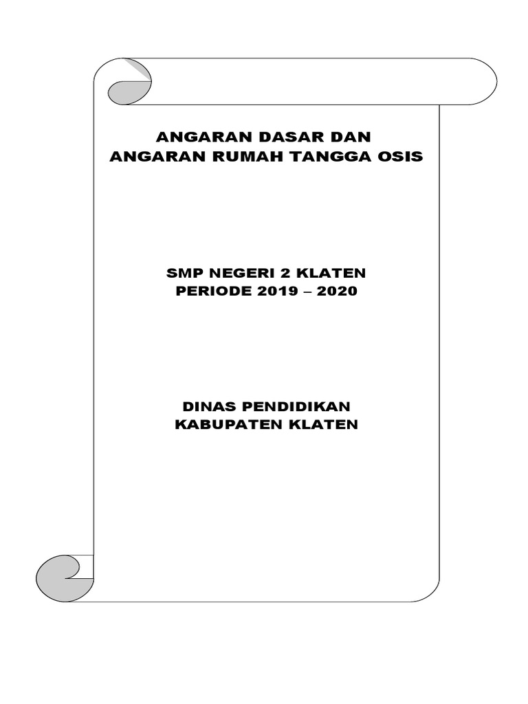 AD/ART OSIS SMP Negeri 2 Klaten 2019-2020 | PDF | Pengembangan Diri ...