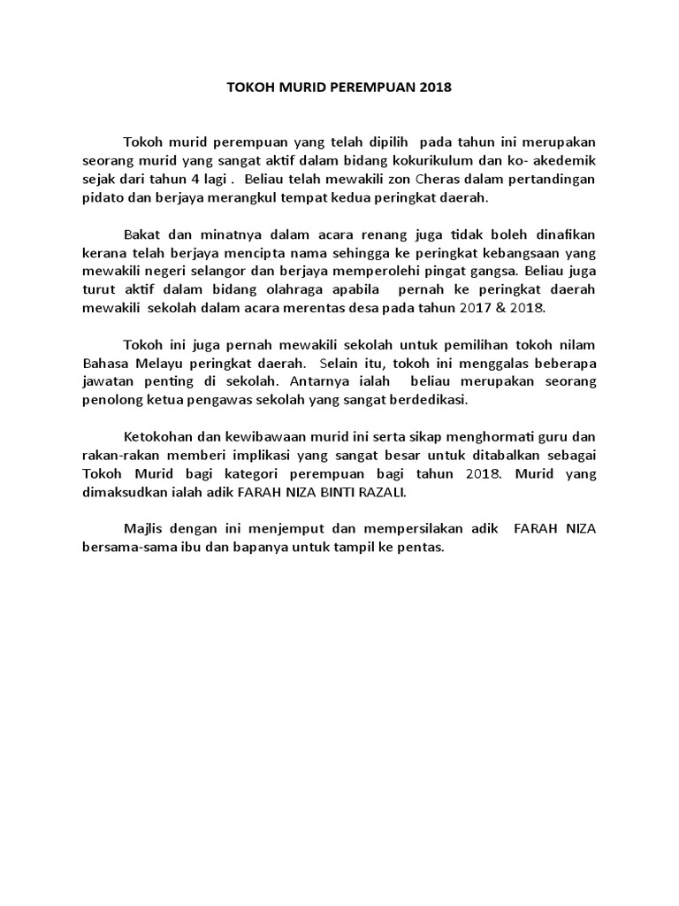 Skrip Tokoh Murid | PDF