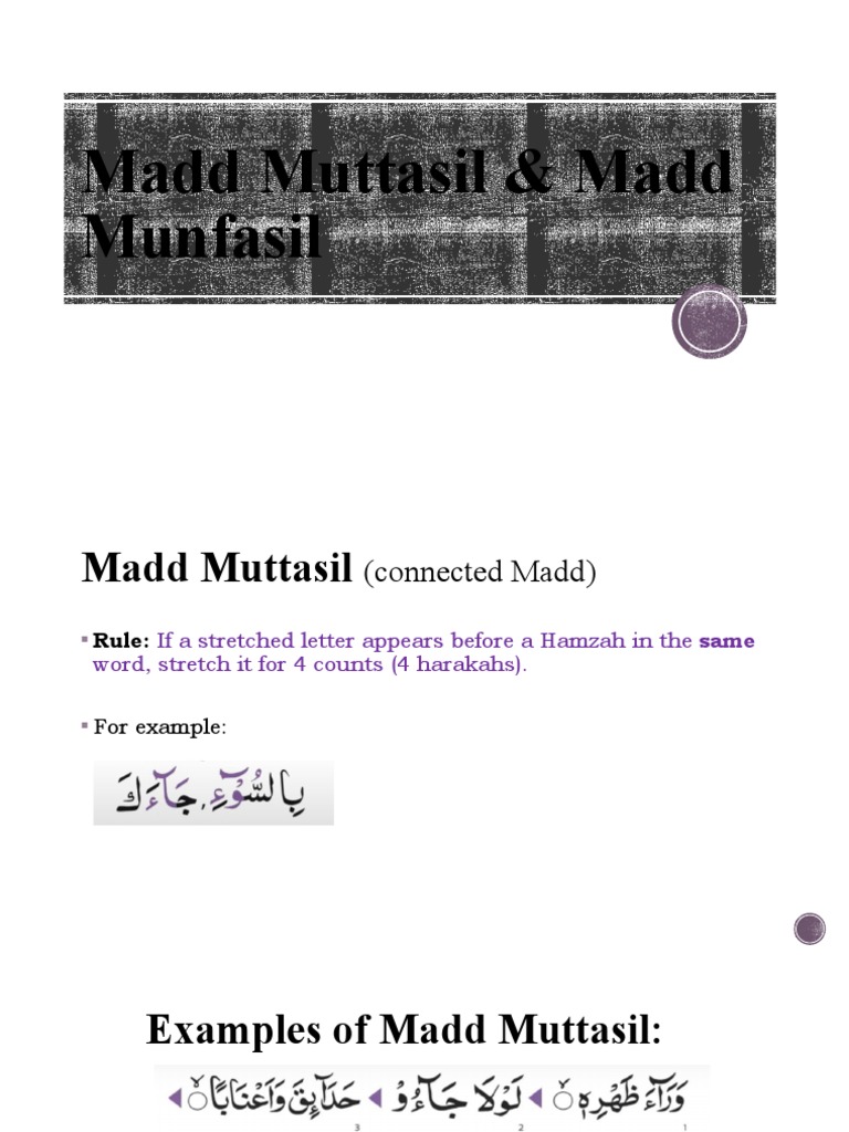 Madd Muttasil and Munfasil | PDF | Language Arts & Discipline