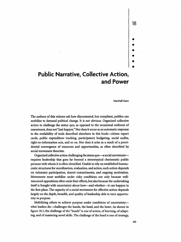 Public Narrative, Collective Action,: and Power | PDF | Storytelling ...