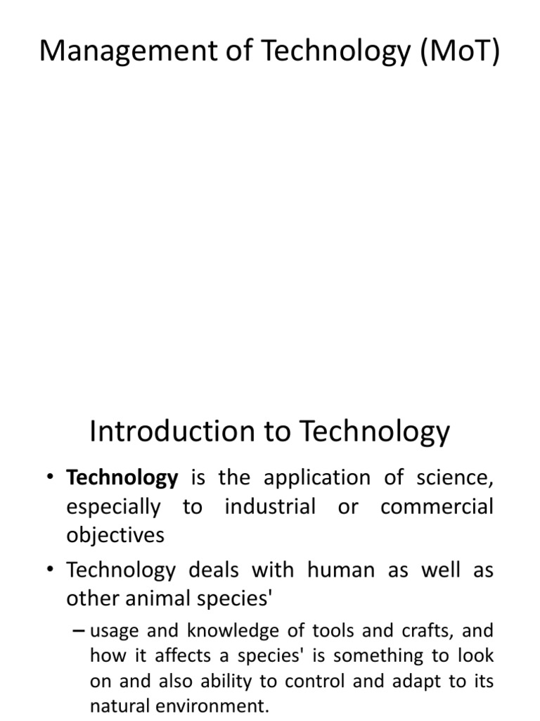 Presentation On Technology and TT | PDF | Science | Engineering