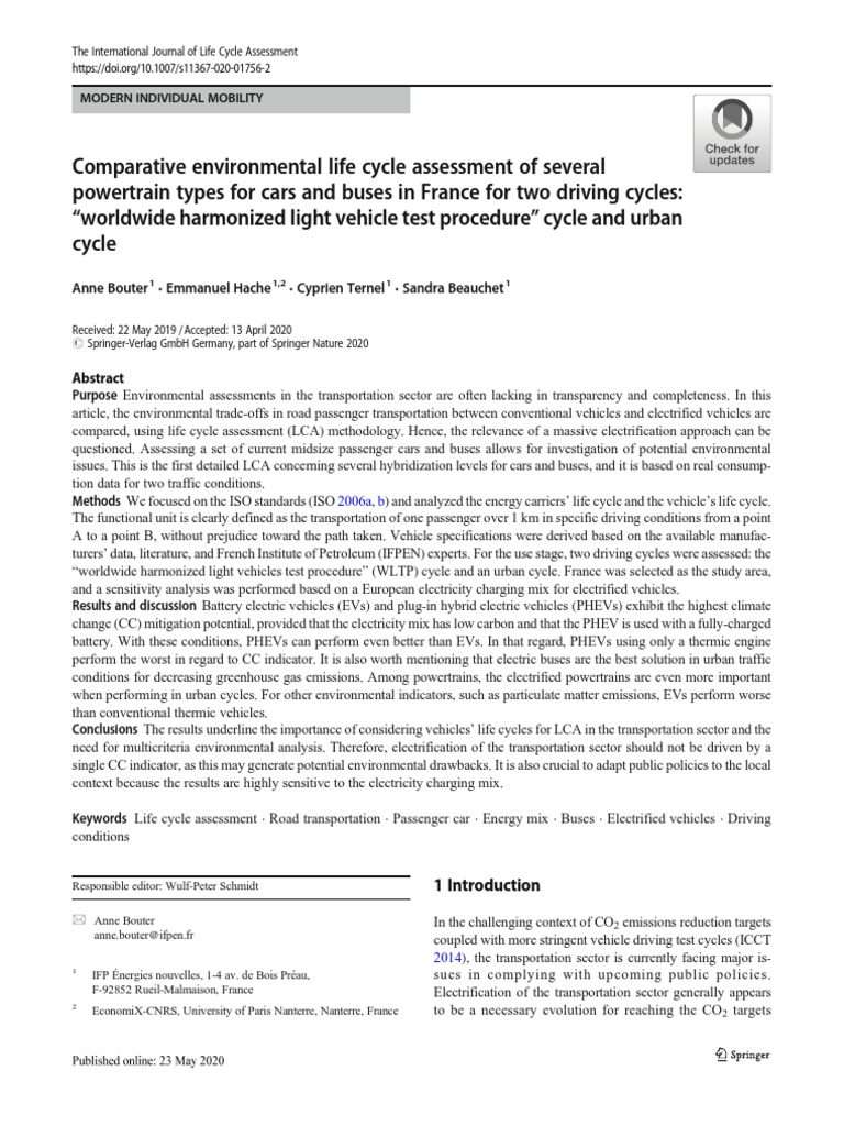 The International Journal of Life Cycle Assessment | PDF | Life Cycle ...
