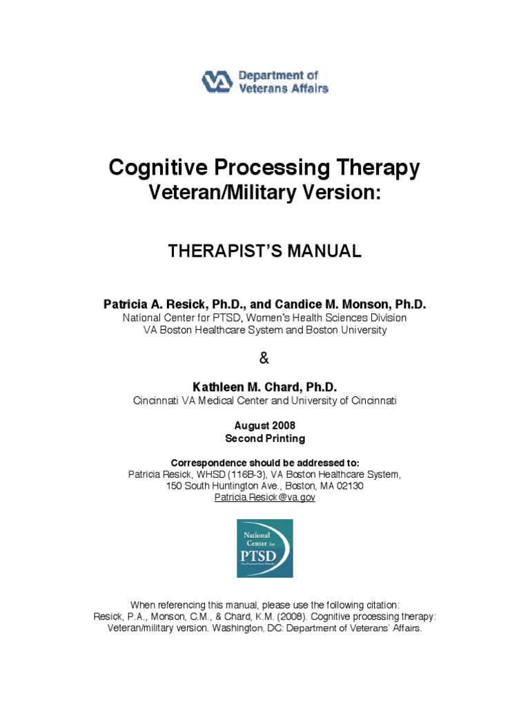 CPT Manual PDF | Download Free PDF | Posttraumatic Stress Disorder ...