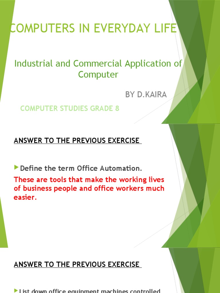 Industrial and Commercial Application of Computers | PDF | Automation ...