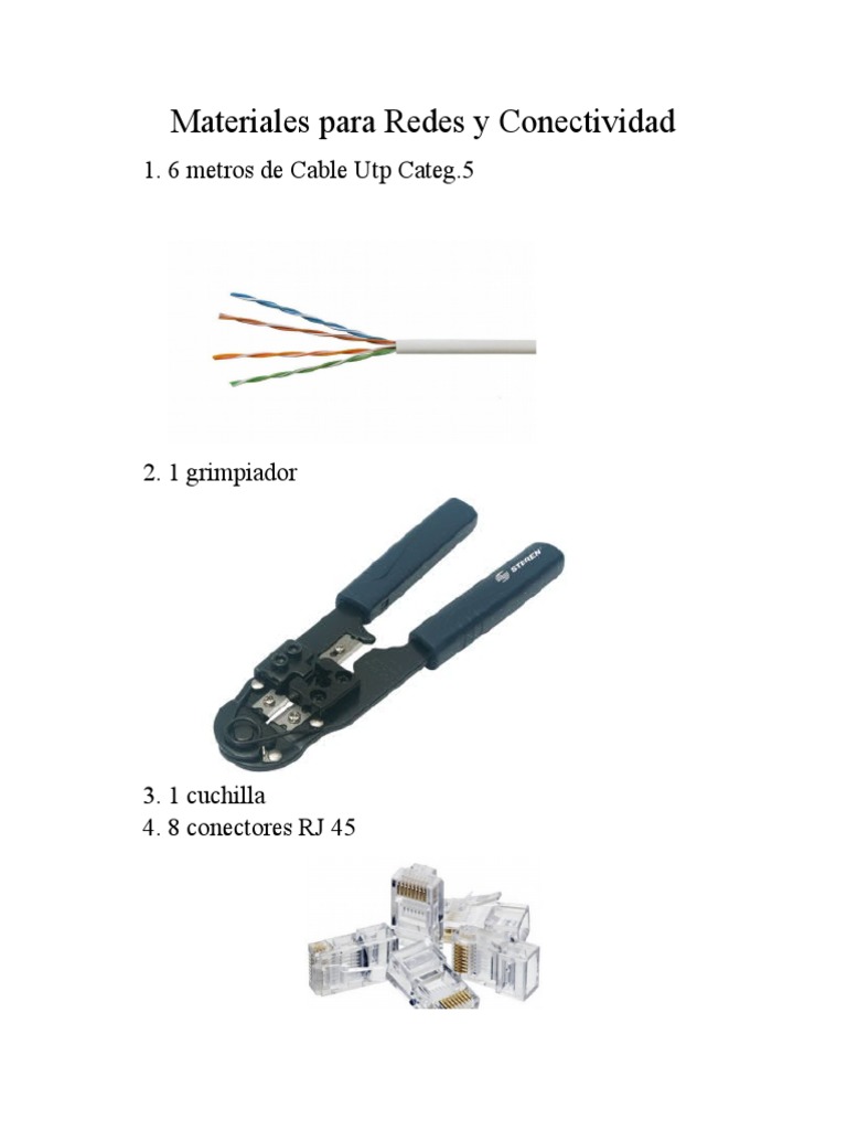 Materiales para Redes y Conectividad | PDF
