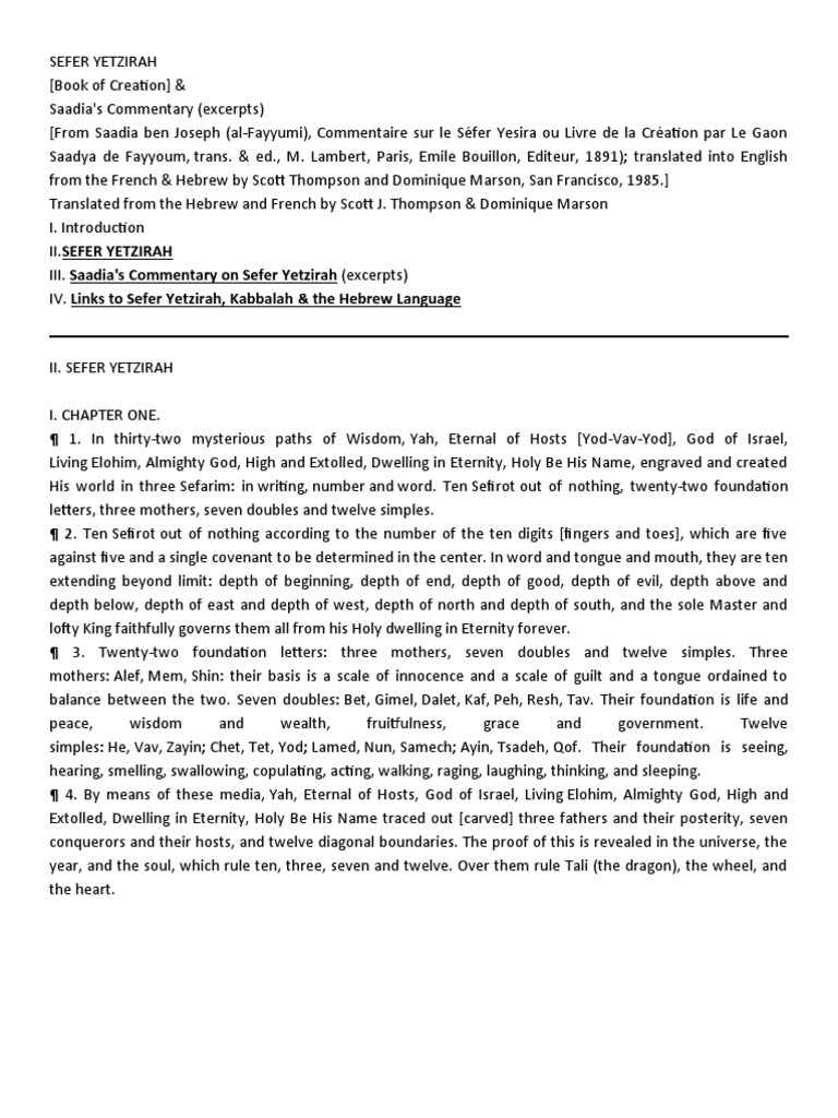 Saadia's Commentary on Sefer Yetzirah | PDF | Planets In Astrology ...