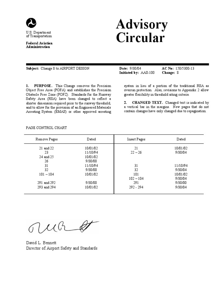 Advisory Circular: Federal Aviation Administration | PDF | Runway | Airport