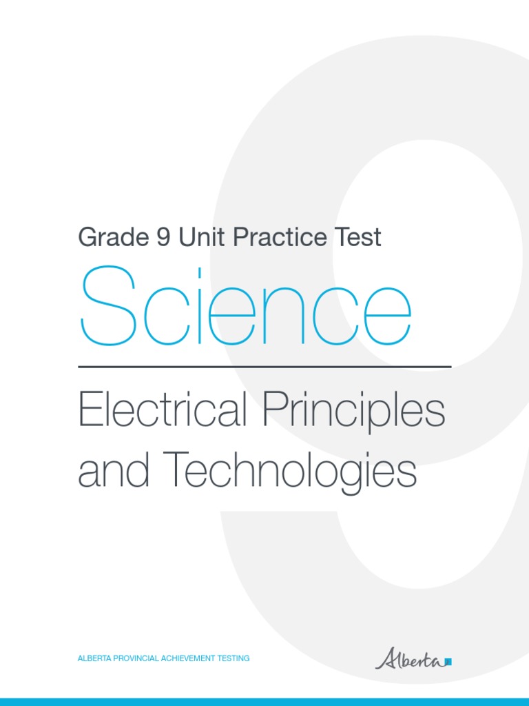 Ed Grade 9 Unit Practice Test Science Electrical Principles ...