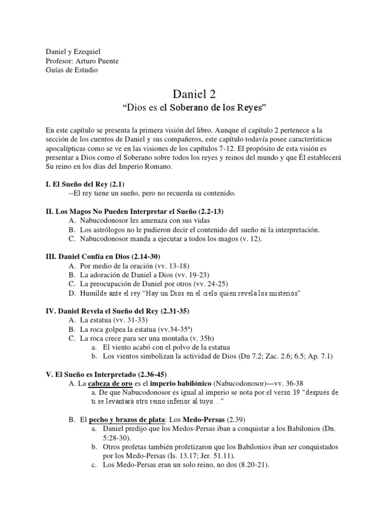 Daniel Guias Capitulo 2 | PDF | Daniel (figura bíblica) | Nabucodonosor Ii
