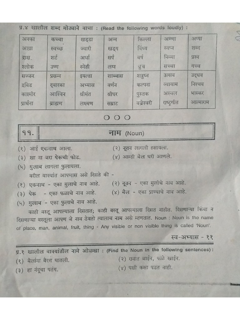 Marathi Vyakaran General For All | PDF