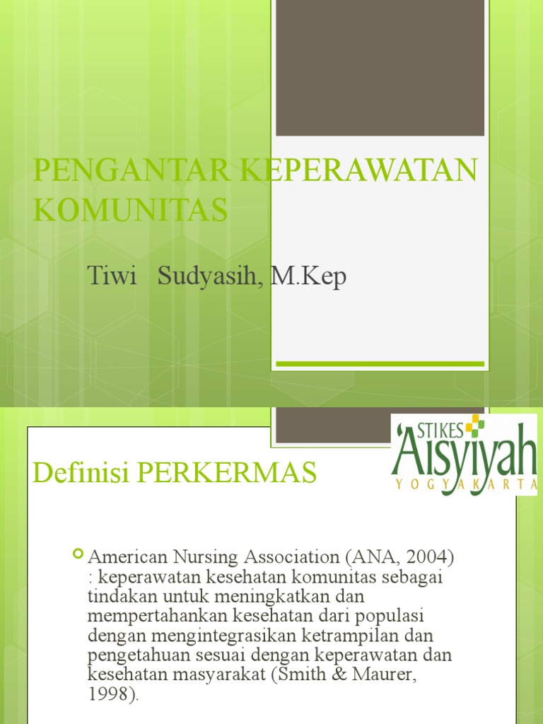 Pengantar Keperawatan Komunitas | PDF | Pengembangan Diri