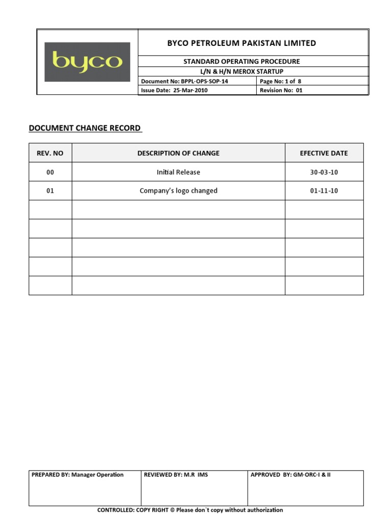 14 H.N+L.N MEROX PROCEDURE Latest | PDF | Chemical Compounds | Chemical ...