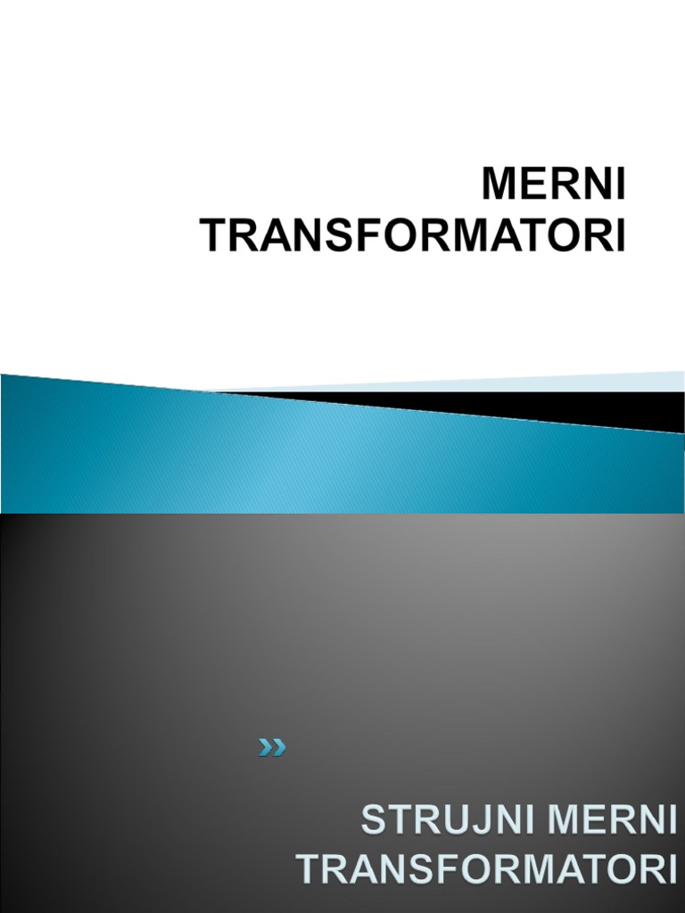 Merni Transformatori | PDF