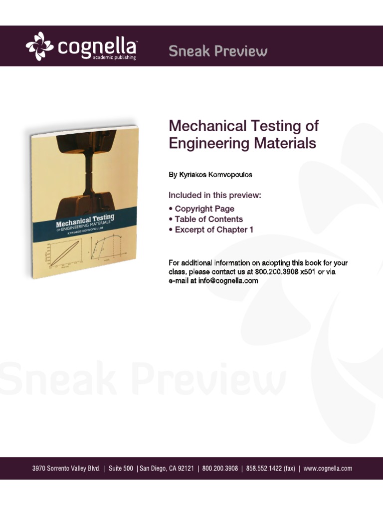 Mechanical Testing of Engineering Materials Sneak Preview | PDF ...