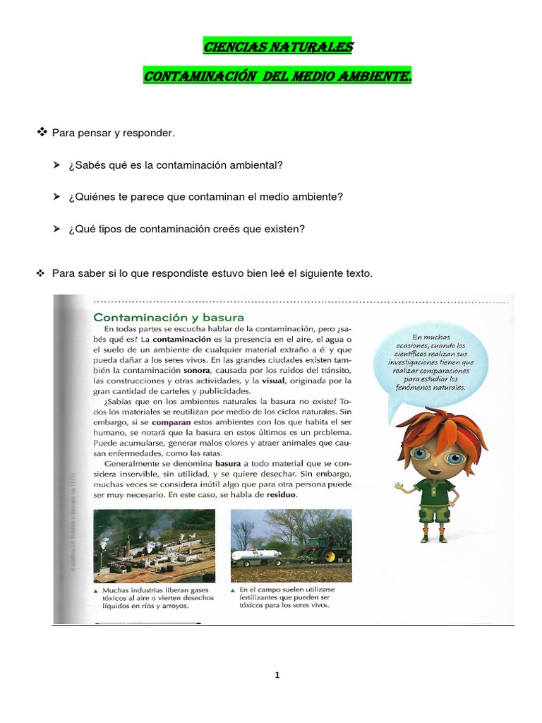 Secuencia Proyecto Cuidado Del Medio Ambiente PDF | PDF | Sonido | La ...