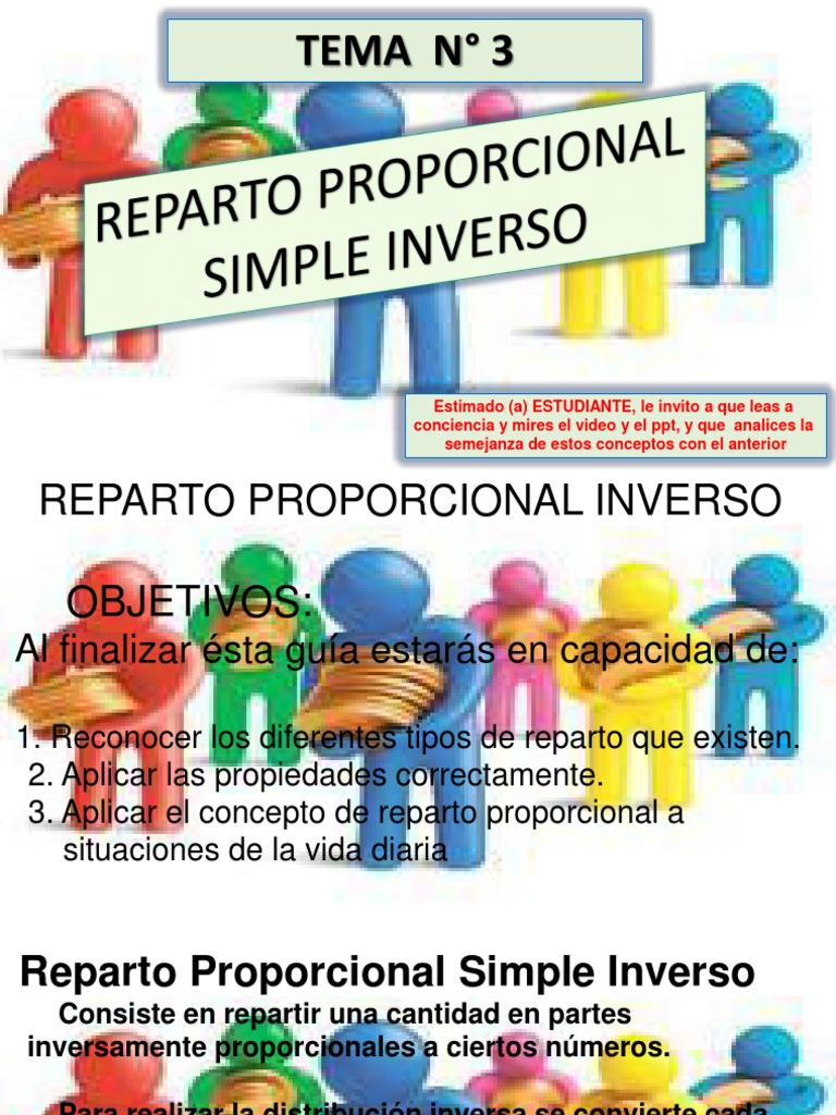 Reparto Proporcional Inverso Explicado | PDF | Objetos matemáticos ...