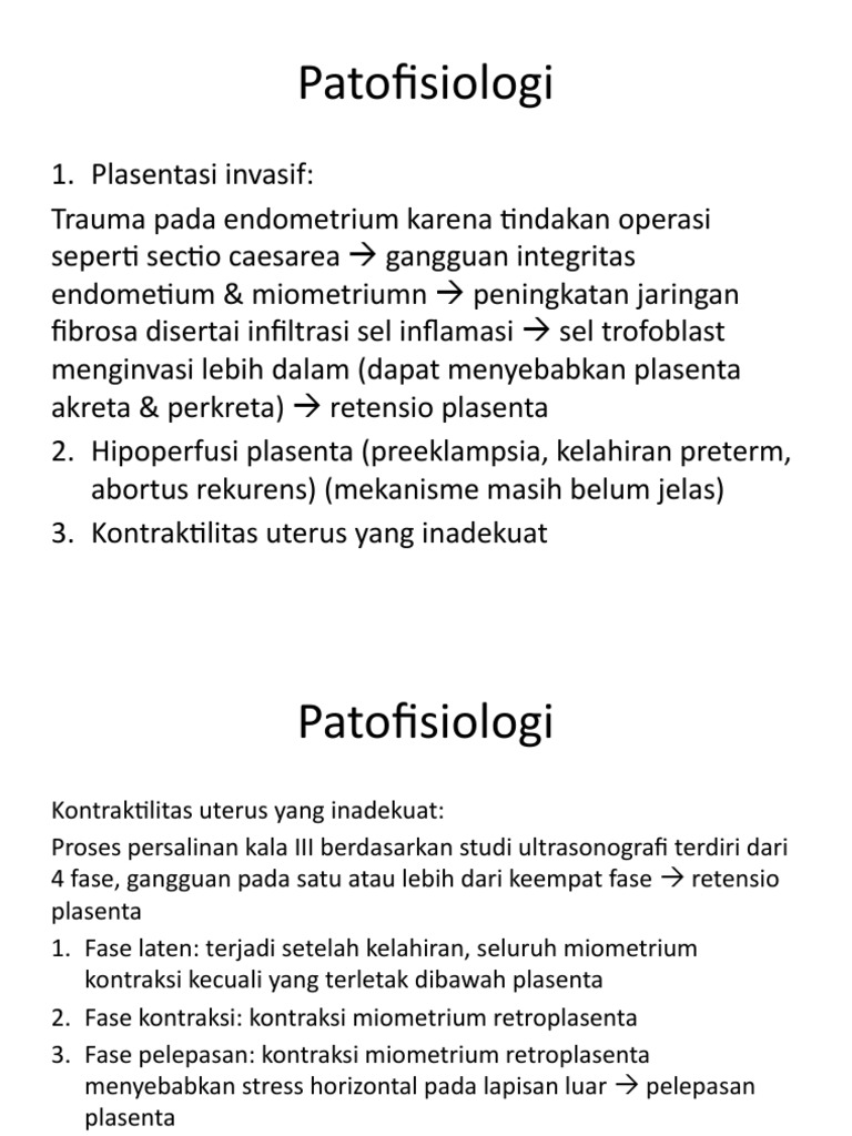 Patof Retensio Plasenta | PDF | Sains & Matematika