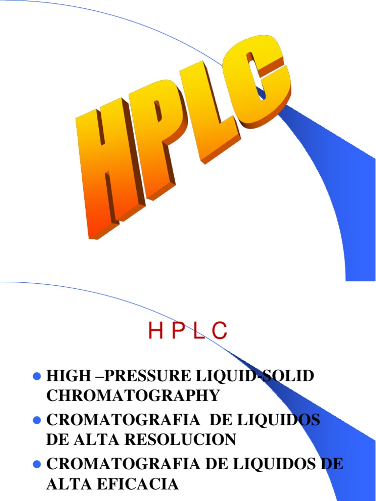 Partes y Funcionamiento del HPLC | PDF | Cromatografía | Cromatografía ...