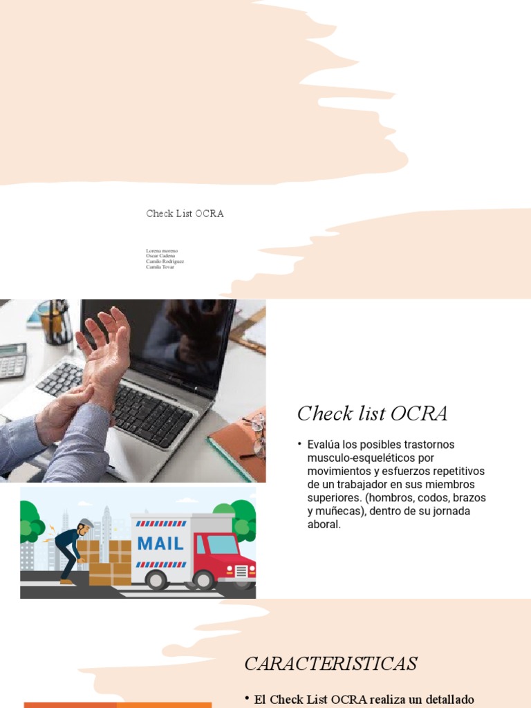 Check List OCRA | PDF | Codo | Hombro