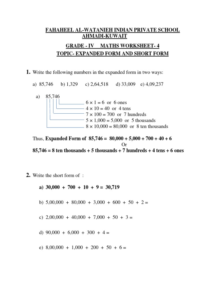 Fahaheel Al-Watanieh Indian Private School Ahmadi-Kuwait Grade - Iv ...