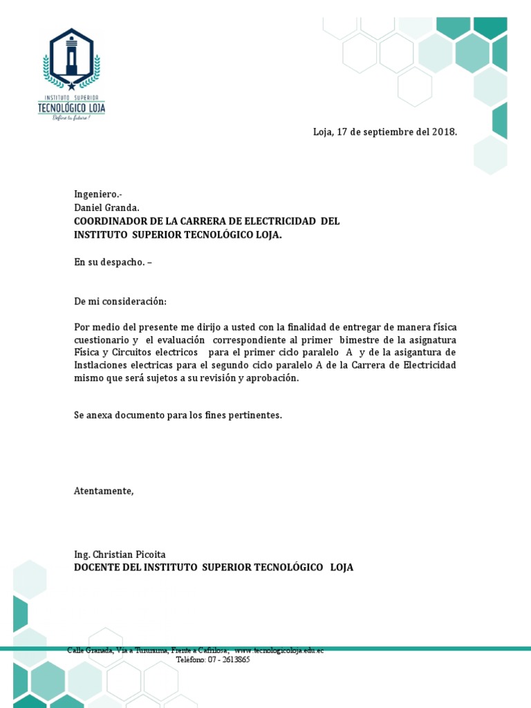 Modelo Hoja Oficio | PDF