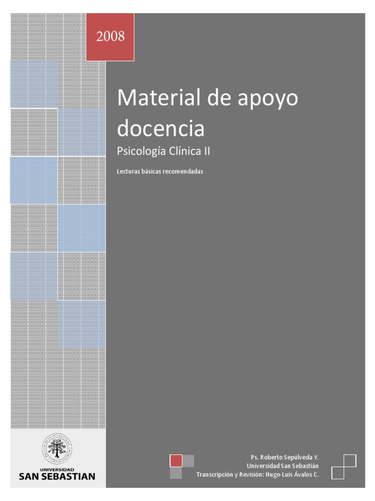 Material Apoyo Docencia - Dossier - FINAL PDF | PDF | Neurosis | Psicoanálisis