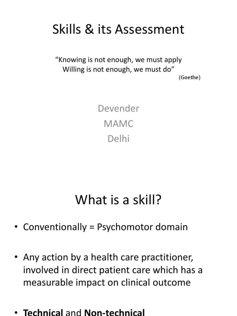 Skills & Its Assessment | PDF | Educational Assessment | Competence ...