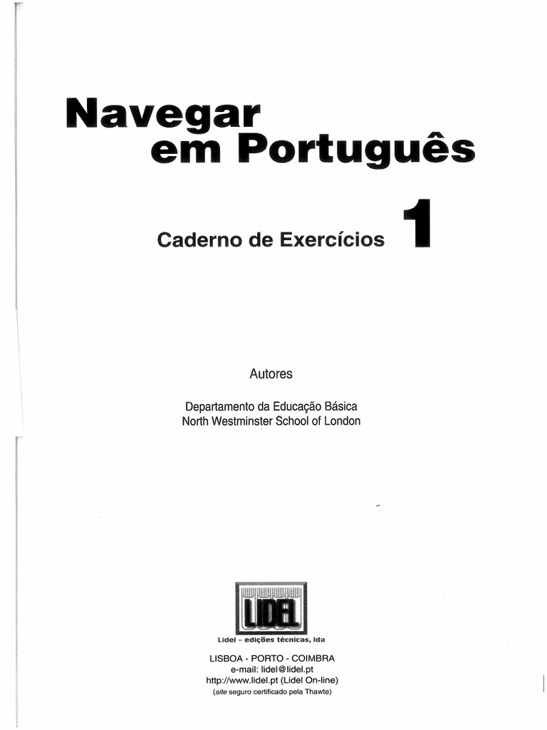 Navegar em Portugues 1 Caderno de Exercicios PDF | PDF