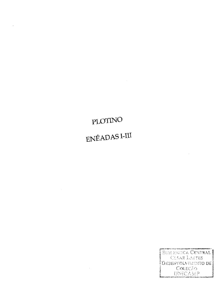 Plotino - Enéadas I-III PDF | PDF | Alma | Platão