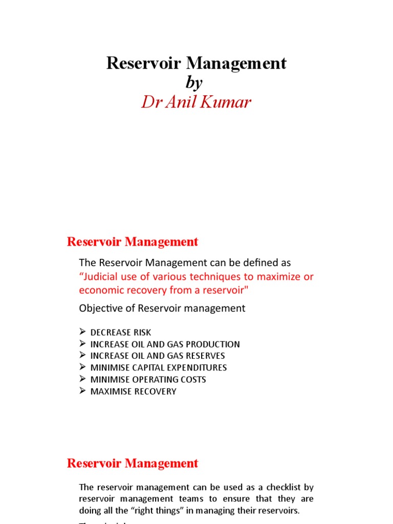 Effective Reservoir Management Strategies | PDF | Petroleum Reservoir ...