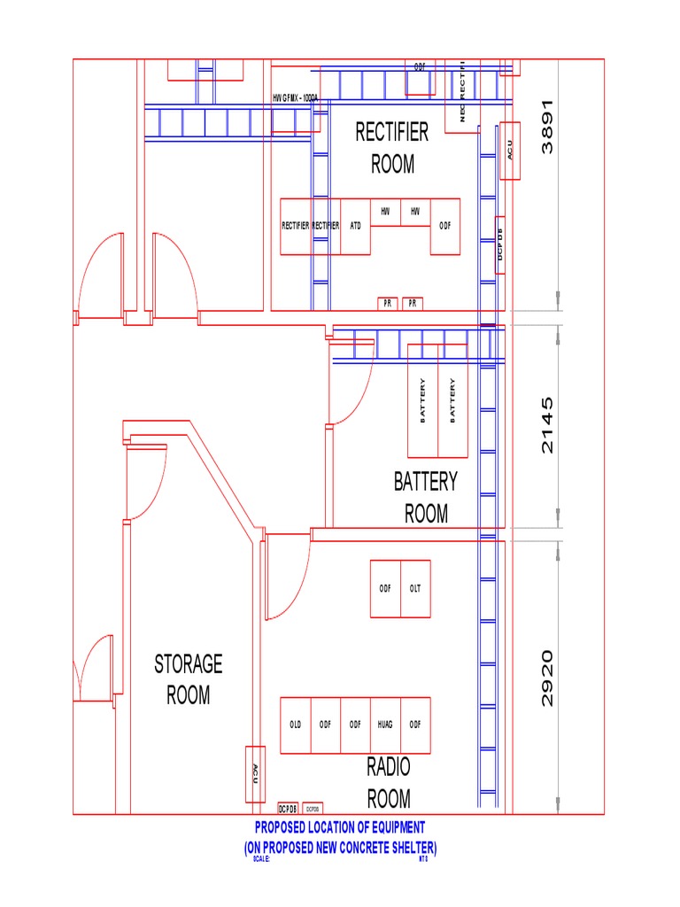 Rectifier Room: Proposed Location of Equipment (On Proposed New ...