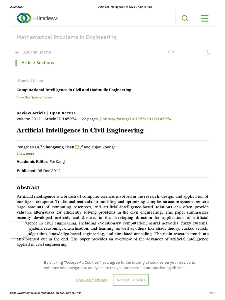 Artificial Intelligence in Civil Engineering | PDF | Artificial ...